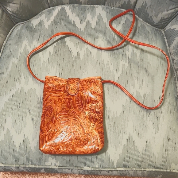 None | Bags | Vintage Tooled Leather Cross Body Bag Purse | Poshmark